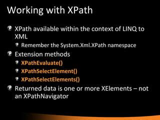 LINQ To XML PPT