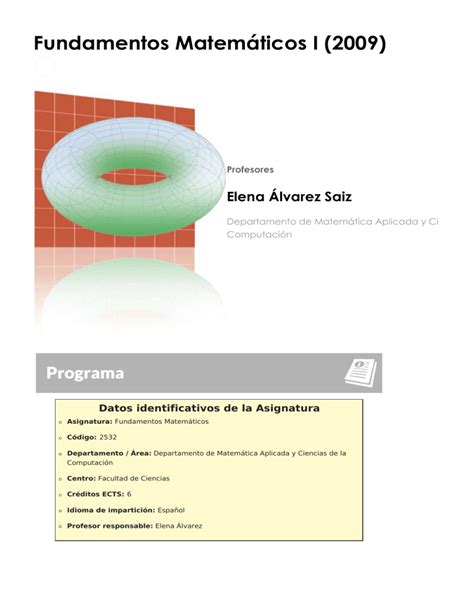 Fundamentos MatemÁticos I Con Matlab 2009 Ocw Uc
