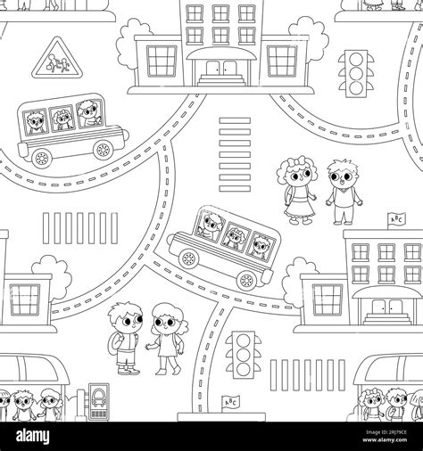Road Map Coloring Page