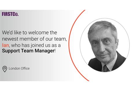 Firstco Wed Like To Welcome Ian The Newest Member Of Our Team