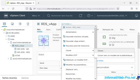 Clone Vapps To A Host Or A Content Library On Vmware Vsphere 67 Vmware Tutorials