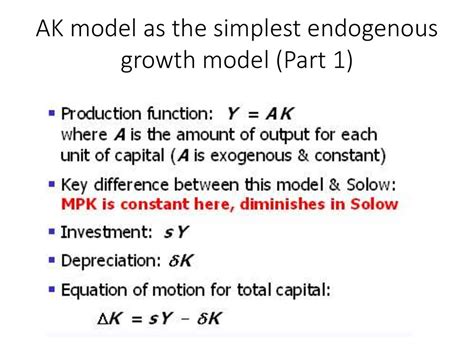 Macroeconomics Lecture 8 Long Run Macroeconomic Dynamics Selected Post Solow Models Online