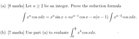Solved A 8 ﻿marks ﻿let N≥2 Be An ﻿integer Prove The
