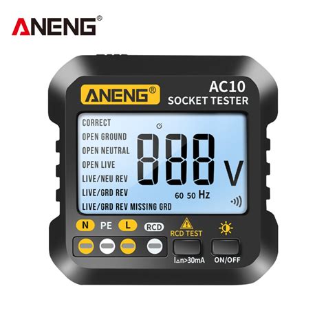 Aneng Socket Tester Ac10 Plug Detector Multimeter Grandado