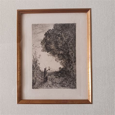 Jean Baptiste Camille Corot Etching Orphee First Printing 1873 Etsy
