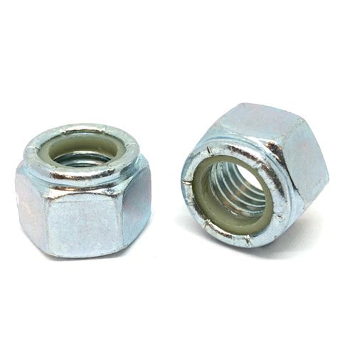 M8 125 Hex Nylon Insert Lock Nut Zinc