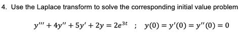 solved use the laplace transform to solve the corresponding