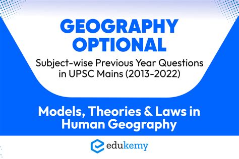 Geography Optional Subject Wise Previous Year Questions In UPSC Mains Models Theories Laws