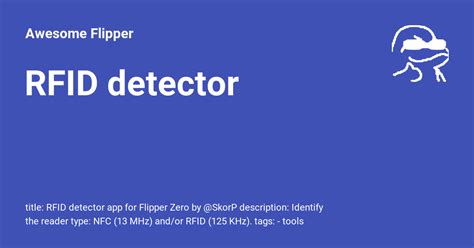 Rfid Detector Awesome Flipper