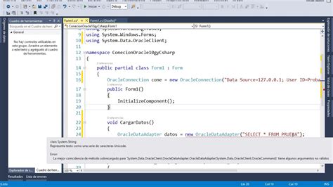 conexion entre oracle10g y csharp 2013 youtube