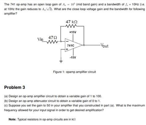 Solved The 741 Op Has An Open Loop Gain Of A 10 Mid Chegg Com