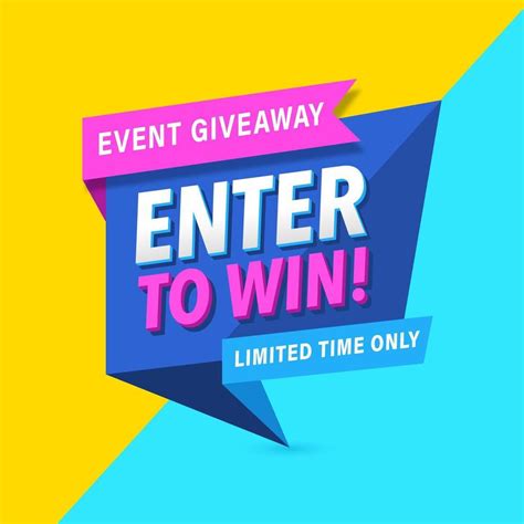Enter To Win Banner Template 697416 Vector Art At Vecteezy