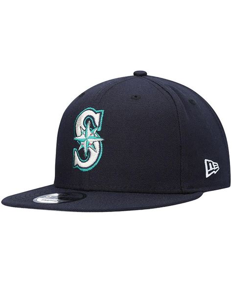 New Era Mens Navy Seattle Mariners Primary Logo 9fifty Snapback Hat