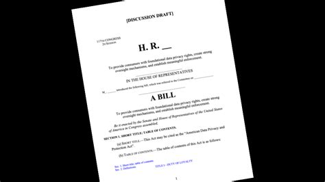 American Data Privacy And Protection Act Proposed In Us Congress