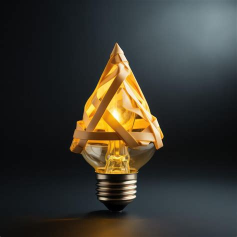Premium Ai Image Minimal Stylized Origami Captivating Light Bulb Design With A Modern Twist