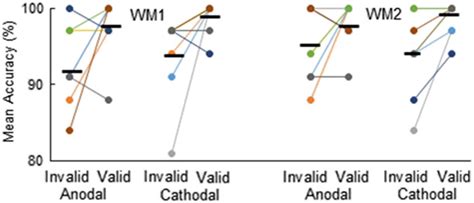 Search Accuracy Across Validity Load And Tdcs Condition The Colored