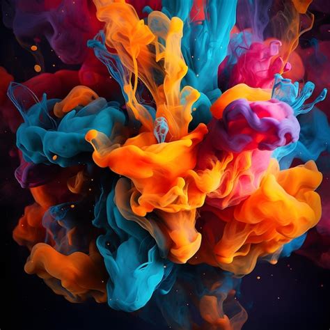 Premium Ai Image Abstract Color Splash Wallpaper