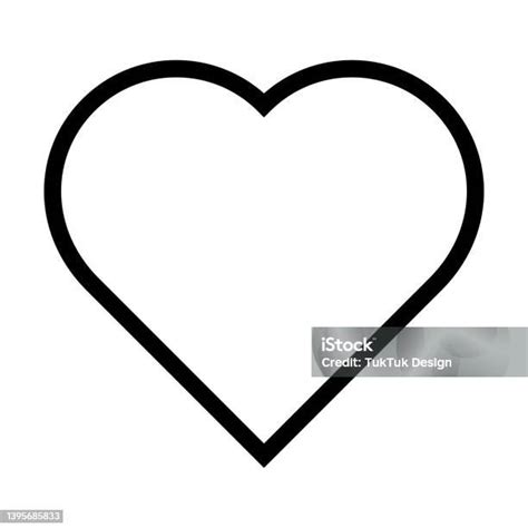 Heart Shape Dashed Symbol Icon Vector For Creative Graphic Design Ui Element Stock Illustration