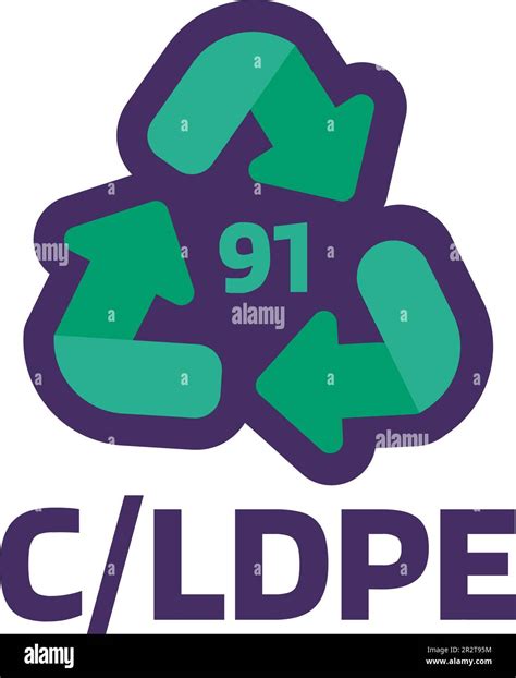 Notice C Ldpe Number 91 For Industrial Products Marking Recycle Code