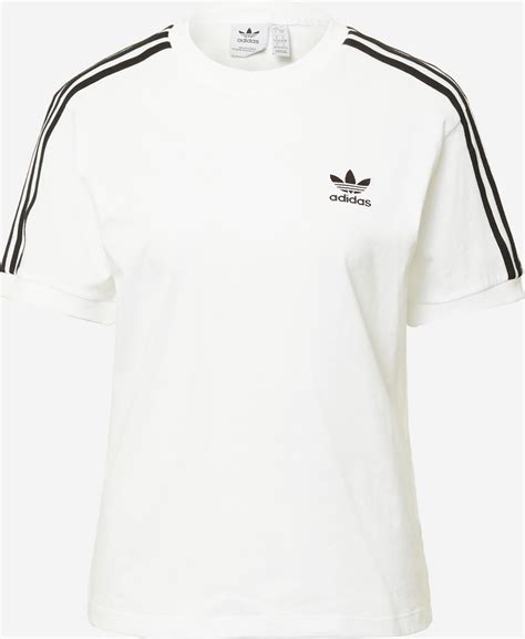 Adidas Originals Тениска Adicolor Classics 3 Stripes в Бяло About You