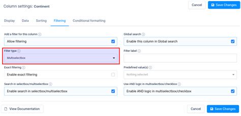 advanced filtering wpdatatables tables and charts wordpress plugin