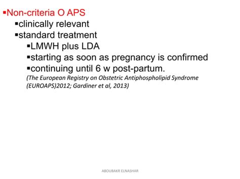 Aps Non Criteria Ppt