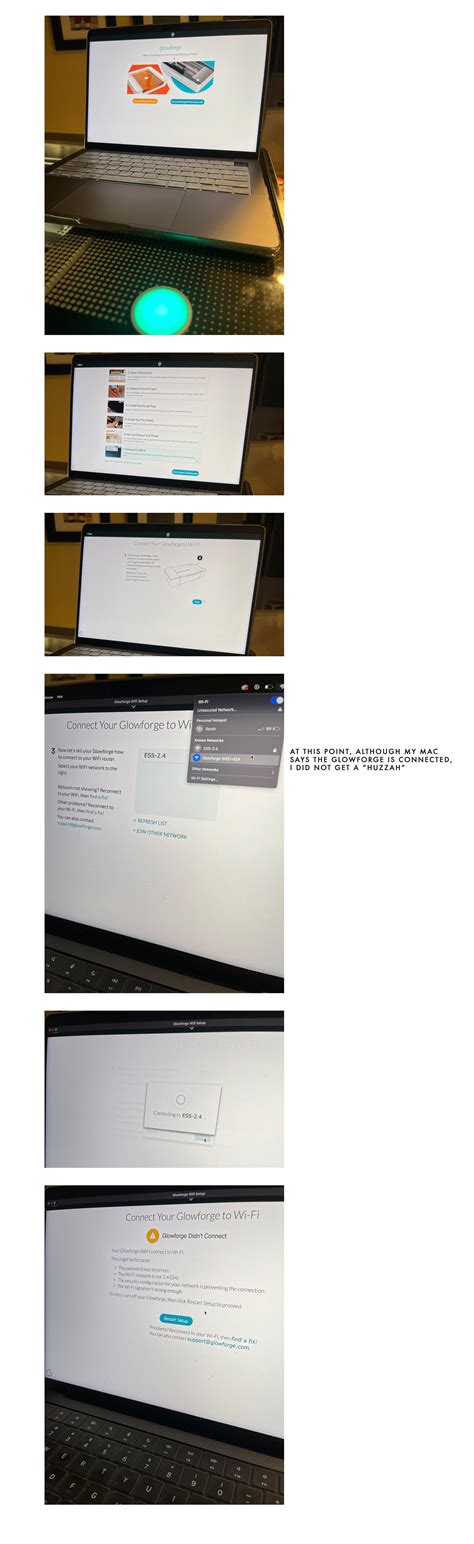 new gf trying to setup but unable to connect to wifi community
