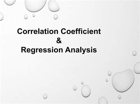 Regression And Correlation Coefficient Ppt