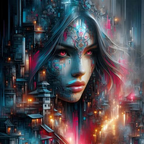 Premium Photo Closeup Girl Made From Lethal Awakening Artwork