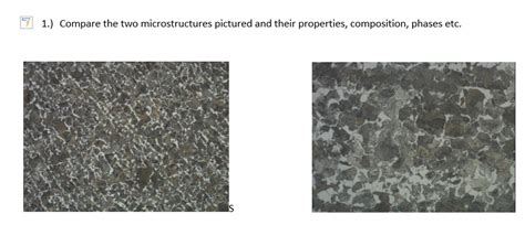 Solved Compare The Two Microstructures Pictured And Chegg