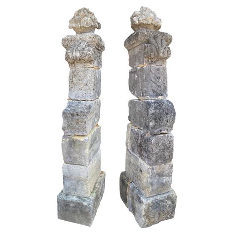Octagonal Section Limestone Columns For Sale At 1stdibs