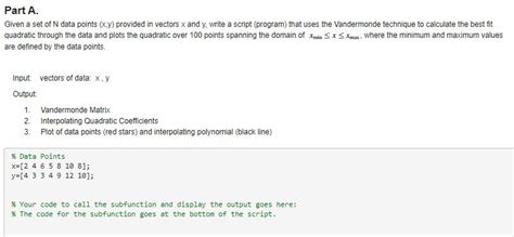 Given A Set Of N Data Points X Y Provided In Chegg
