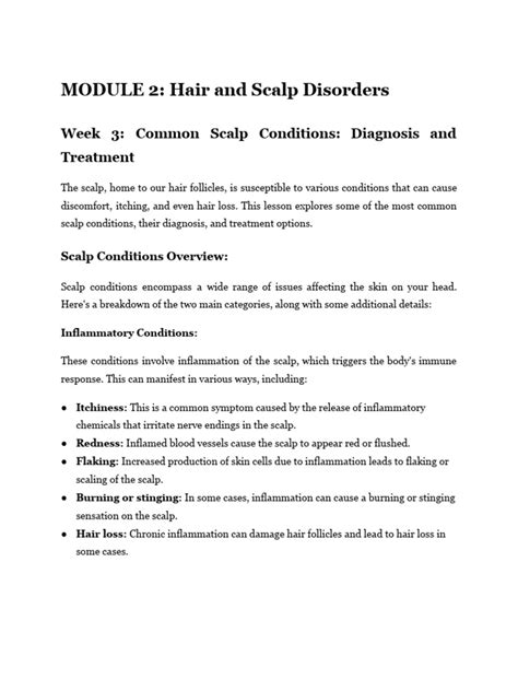 Module 2 Hair And Scalp Disorders Pdf Hair Loss Dermatitis