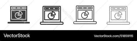 Dashboard Icon Set Real Time Data Monitor Symbol Vector Image