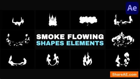 Videohive Smoke Flowing Shapes Elements After Effects Free After Effects Templates After