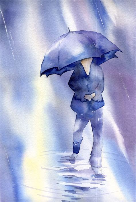 Angle Dart Umbrella Art Rain Art Umbrella Painting