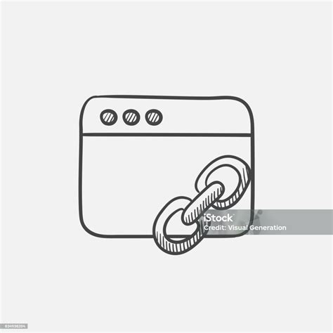Fenêtre De Navigateur Avec Signe De Lien Dessin Icône Vecteurs Libres De Droits Et Plus Dimages