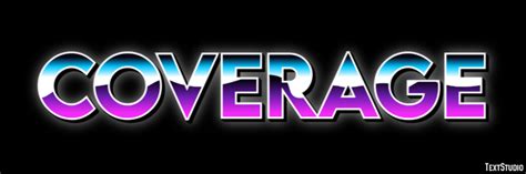 Coverage Text Effect And Logo Design Word