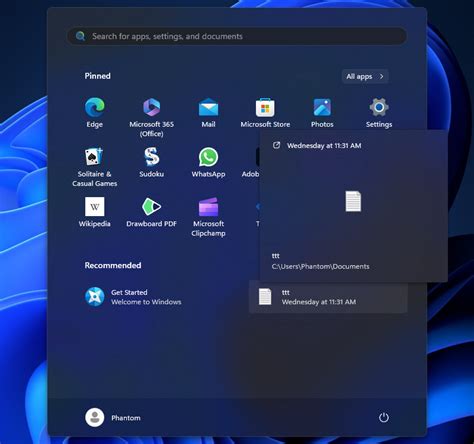 Windows 11 Akan Dapatkan Thumbnail Ketika Pengguna Hover Mouse Di Start Menu Winpoin