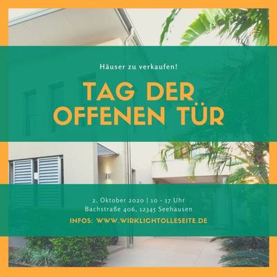 Vorlagen F R Einladungen Zum Tag Der Offenen T R Canva