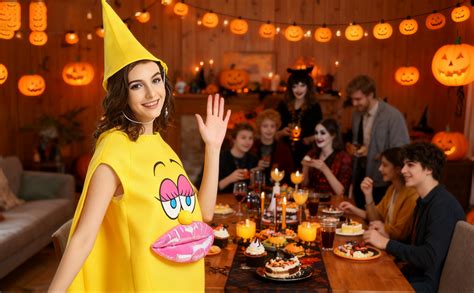 Halloween Banana Costume For Women Big Lips Banana Onesie