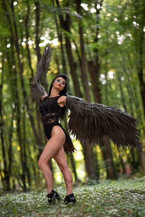 Dark Gray Wings Wings For Dance Arms Wings Crow Wings Adult Bird