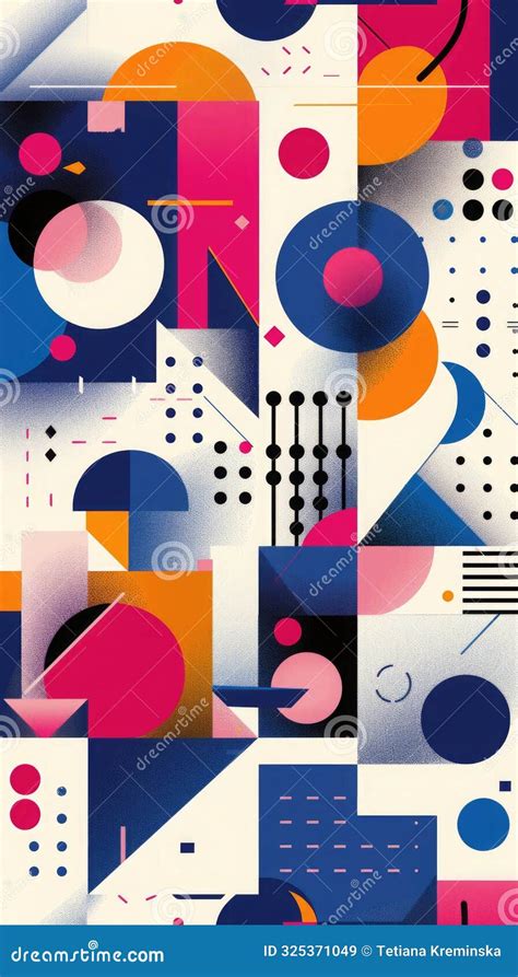 Abstract Background With Geometric Designs Featuring Circles Triangles And Squares In Modern