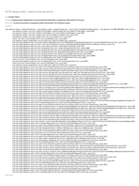 Status 500 Internal Server Error Pdf Java Programming