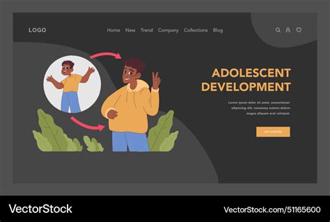 Adolescent Development Concept Flat Royalty Free Vector