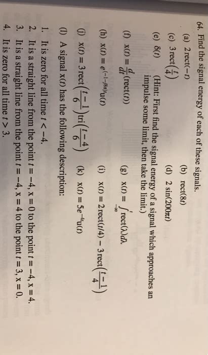 Solved Find The Signal Energy Of Each Of These Signals Chegg Com