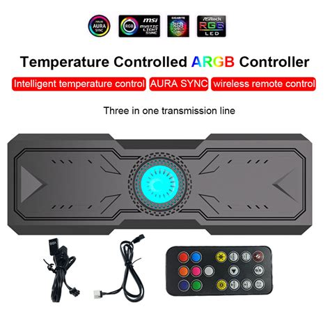 PWM ARGB Controller Wireless Remote Control Pin PWM V Pin ARGB AURA SYNC PC Case Cooling