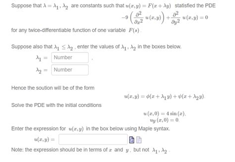 Solved Suppose that λ λ1 λ2 are constants such that Chegg com