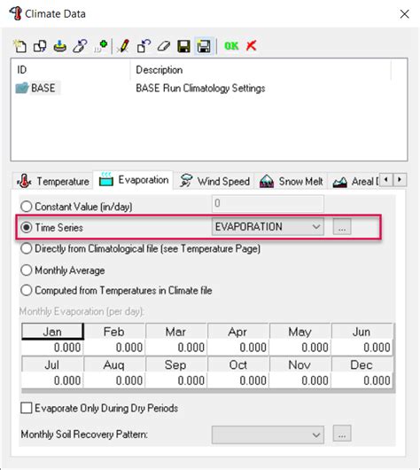 Where To Find Evaporation Time Series Data In Icm Swmm