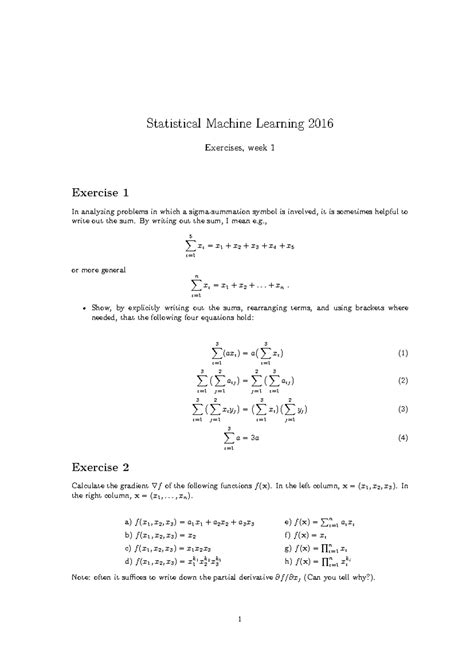 practicum exercise 1 statistical machine learning 2016 exercises